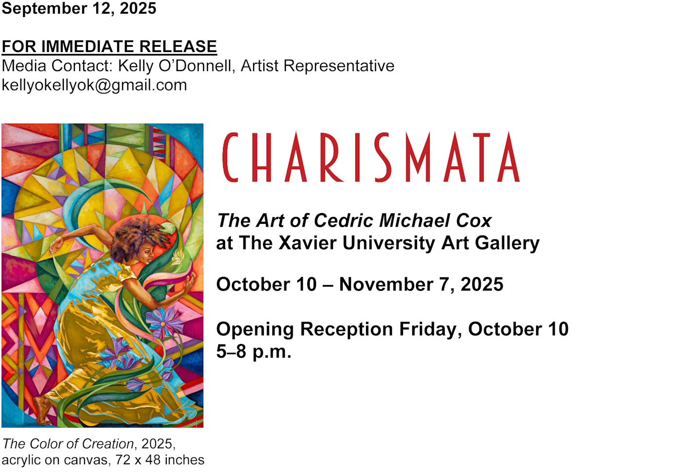 20 New Paintings will be Featured in New Exhibition – Cedric Michael Cox